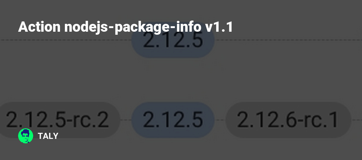 Action nodejs-package-info v1.1