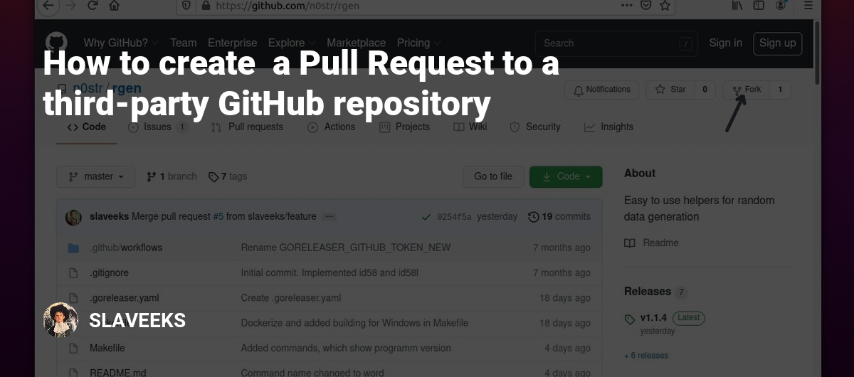How to create a Pull Request to a third-party GitHub repository